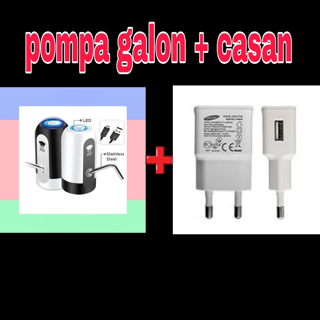 Jual Pompa Galon elektrik usb + casan smart wireless pumping unit ...