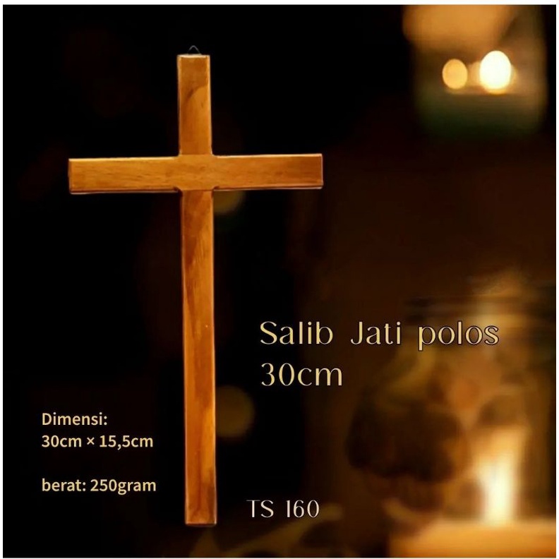 Jual Salib jati polos 30cm (160) | Shopee Indonesia