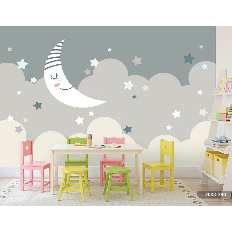 Jual Wallpaper Dinding Custom Mural Kamar Anak Happy Kids | Shopee ...