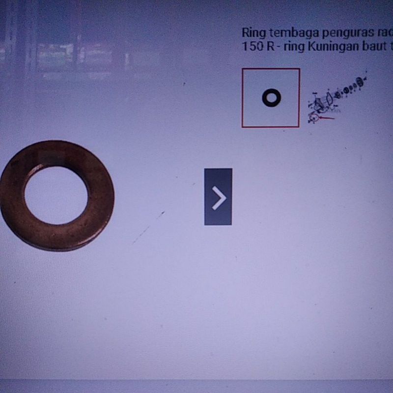 Jual RING TEMBAGA CB 150R RING WATER PUMP CB150 R Ring tembaga penguras ...