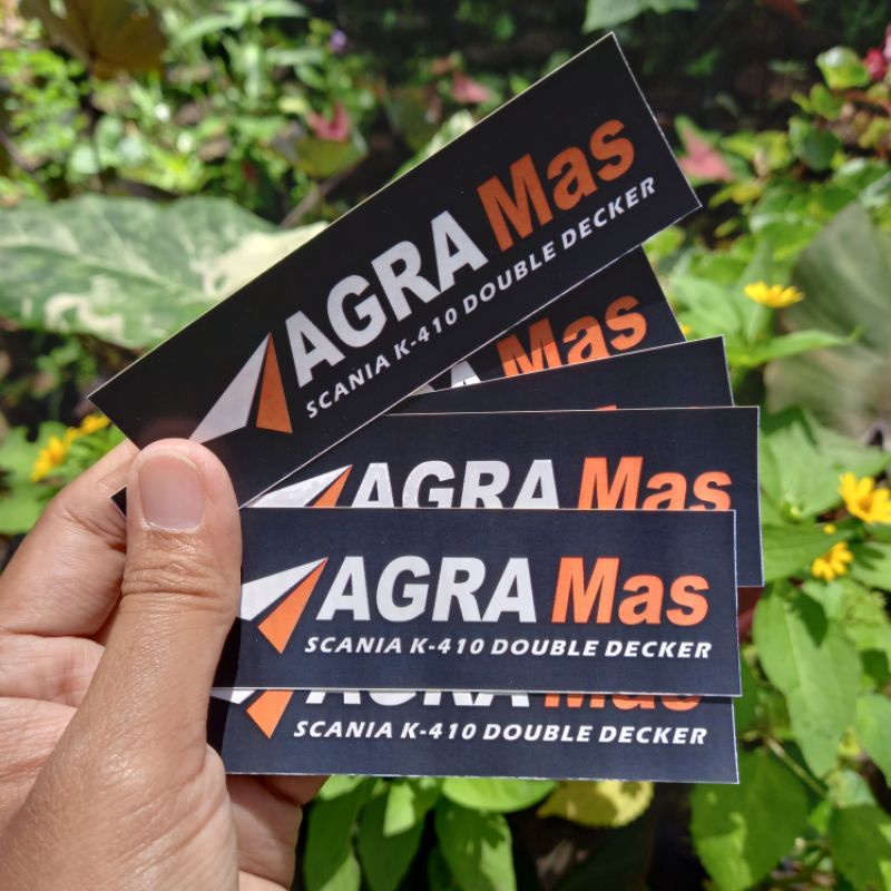 Jual 5 stiker bus tulisan agra mas hitam | Shopee Indonesia