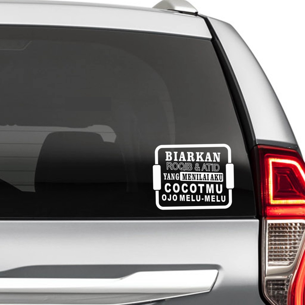 Jual CUTTING STICKER MOBIL KATA KATA LUCU UNIK STIKER KACA MOBIL ...