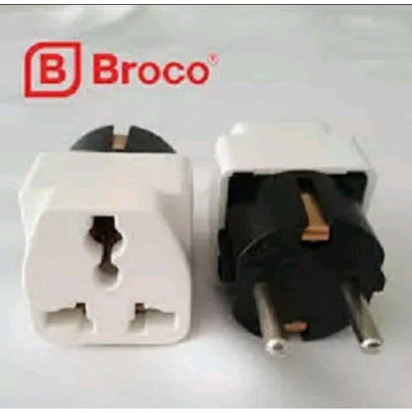 Jual BROCO OVER STEKER UNIVERSAL PUTIH 13910 / Colokan Stop Kaki 3 ...