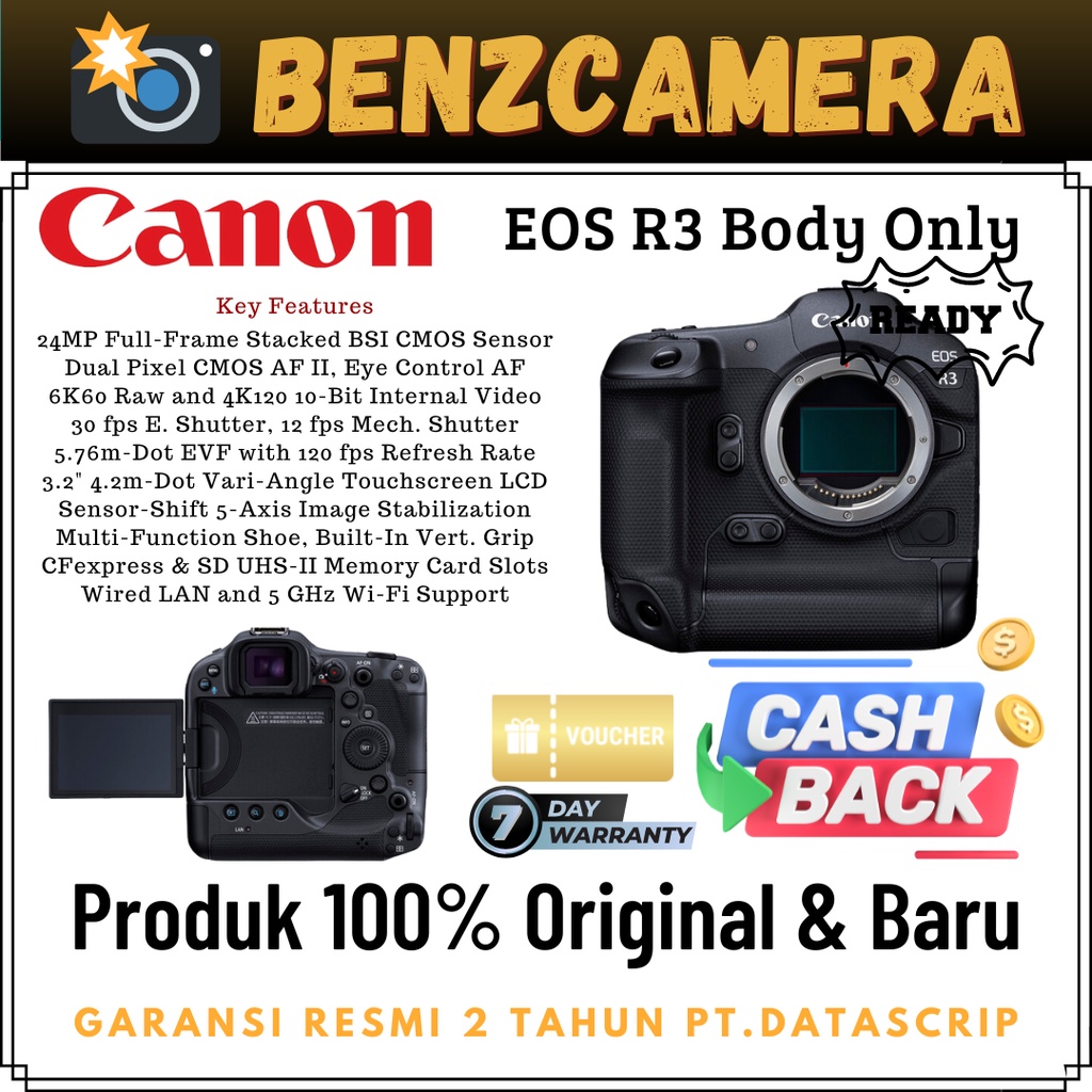 Jual Canon EOS R3 Body Only Mirrorless Camera | Shopee Indonesia
