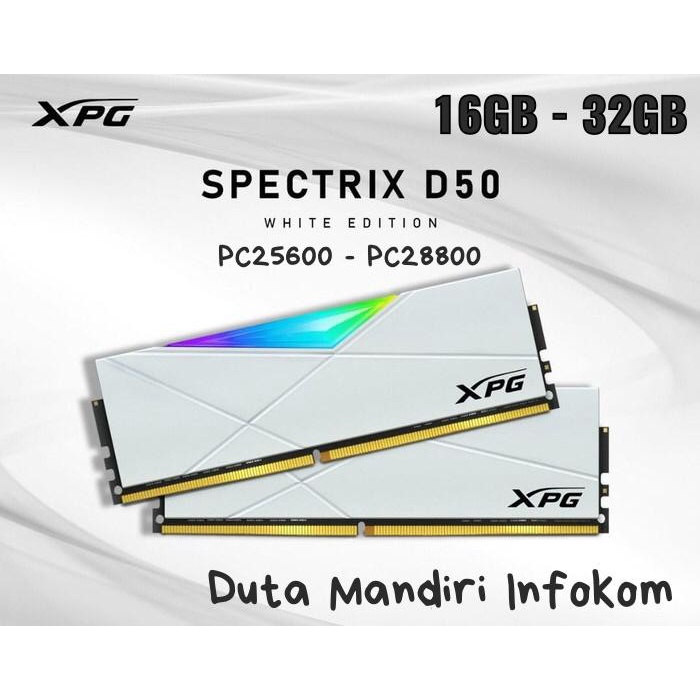 Jual Adata DDR4 XPG Spectrix D50 PC25600 3200MHz 16GB (2X8GB) RGB ...
