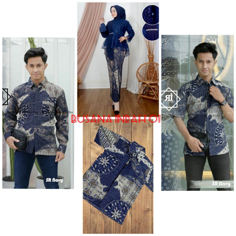 Jual COUPLE BATIK KEBAYA SLENDANG / SARIMBIT KELUARGA BATIK MOTIF ...