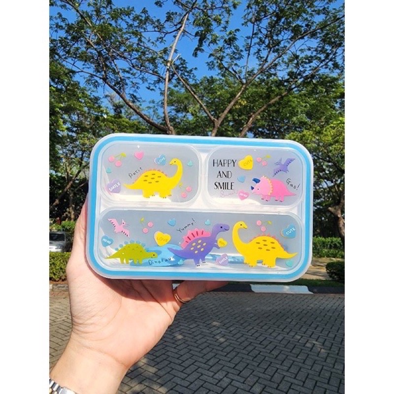 Jual Lunch box set kotak makan botol minum set Dino 9008 - 3675 | Shopee Indonesia