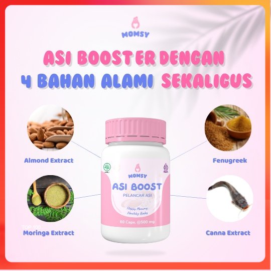 Jual Asi Booster Pelancar Asi MOMSY BPOM HALAL Natural Almond Moringa ...