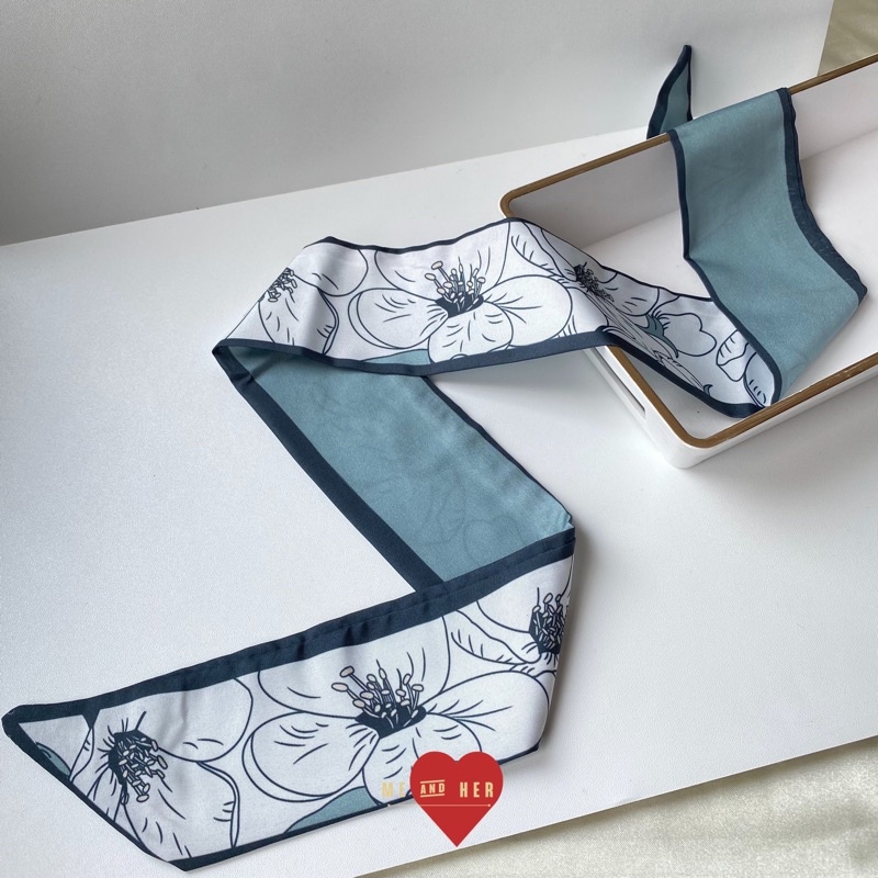 Jual CHLOE Series Twilly Scarf / Fashion Korean Scarf Semi Silk / Ikat Bando Korea / Tali ...