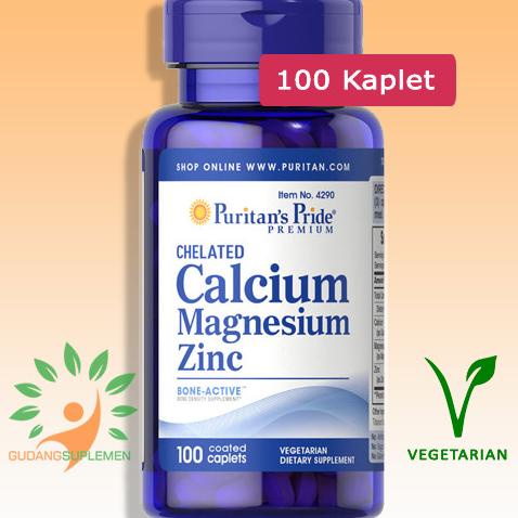 Jual CHELATED CALCIUM MAGNESIUM ZINC 100 Kaplet - Peninggi Badan ...