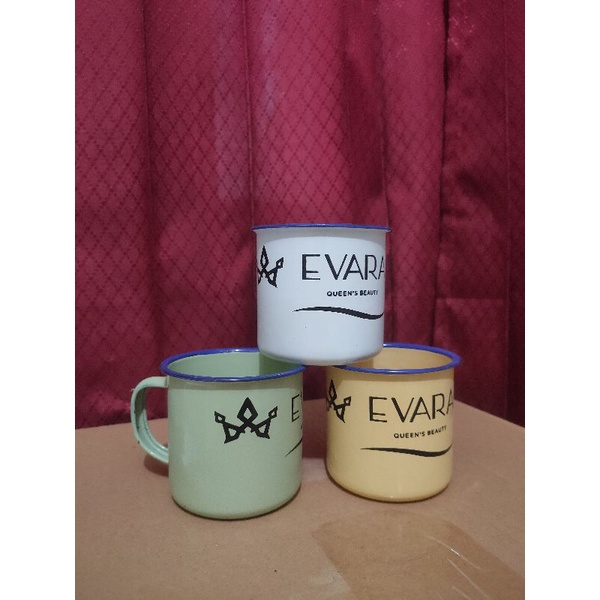 Jual Gelas Enamel custom sablon logo wedding ulang tahun | Shopee Indonesia