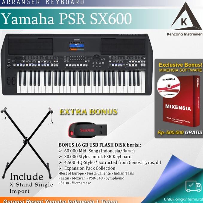 Jual Yamaha Psr Sx 600 + Stand/ Psr Sx600/ Psrsx600 Keyboard (Penerus ...