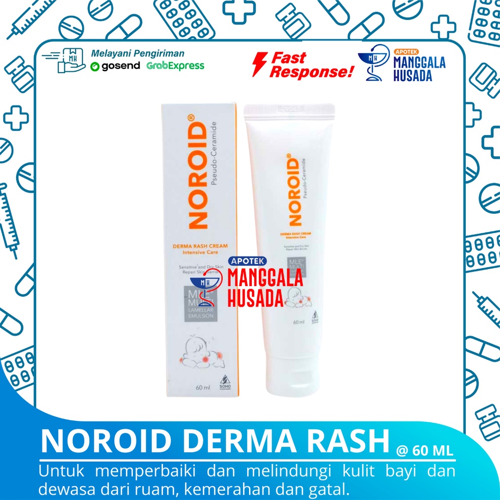 Jual NOROID DERMA RASH CREAM PER TUBE @ 60 ML | Shopee Indonesia
