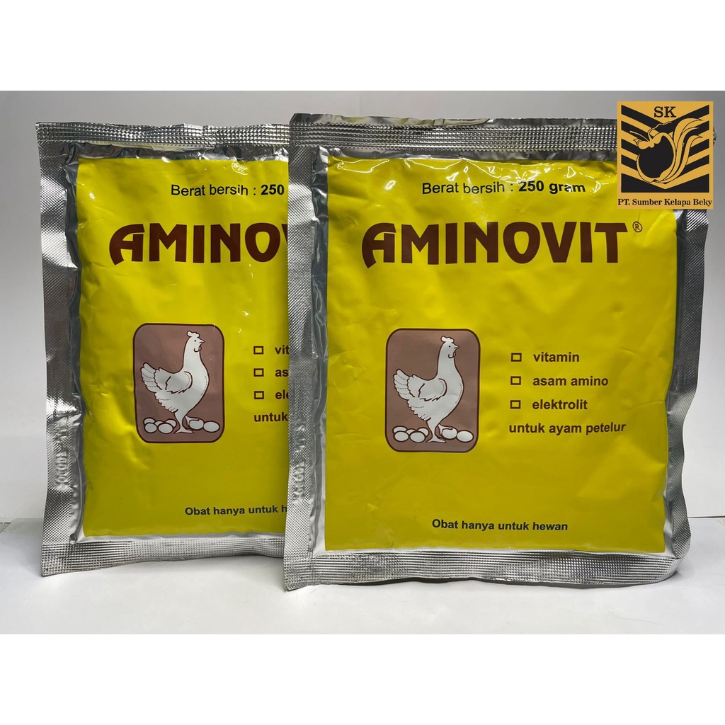 Jual Vitamin Asam Amino Elektrolit untuk Ayam Paling Top No. 1 Aminovit 250 Gram (medion ...