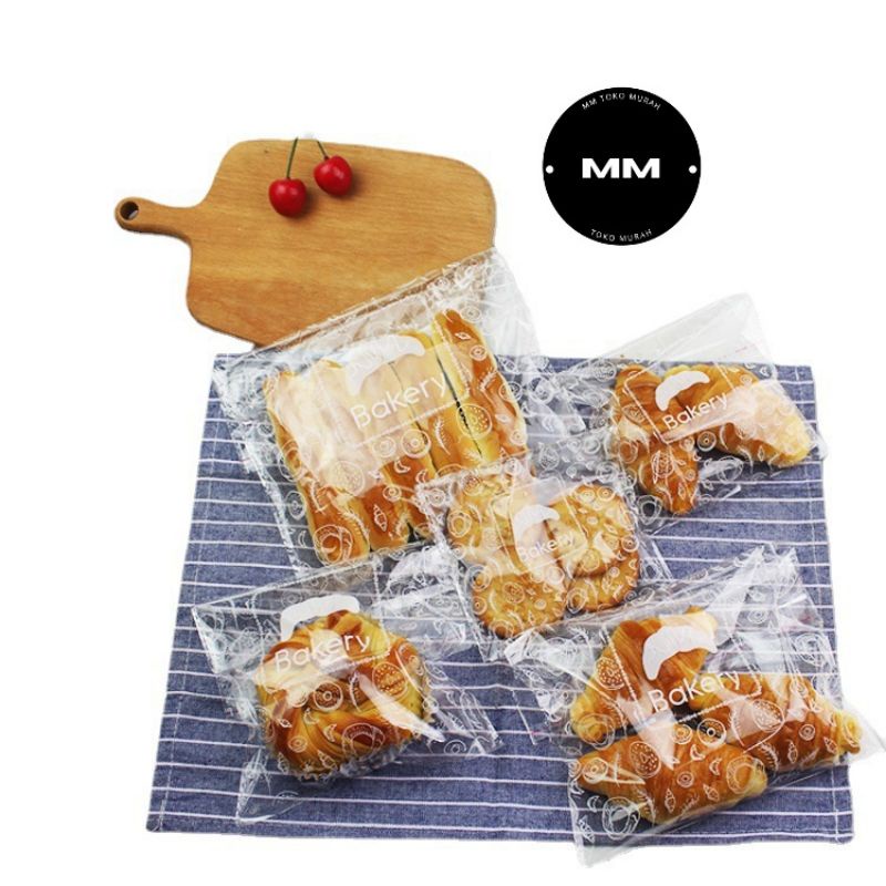 Jual 100pcs plastik opp roti 13x13cm plastik roti motif tebal plastik ...