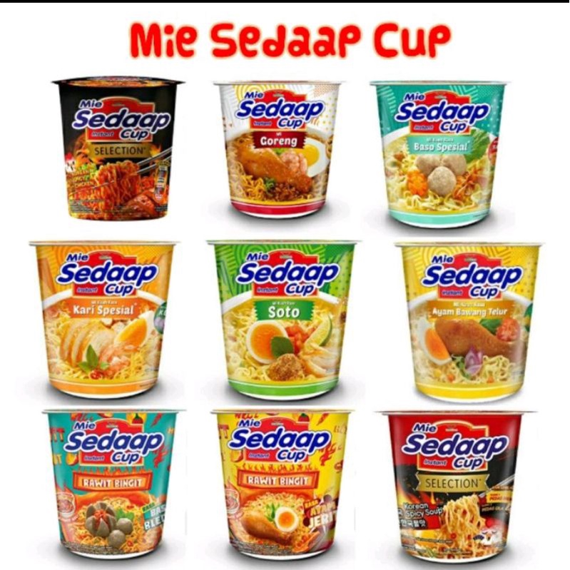Jual Mie Sedaap Cup Baso Bleduk,Mie Goreng,& Ayam Jerit | Shopee Indonesia