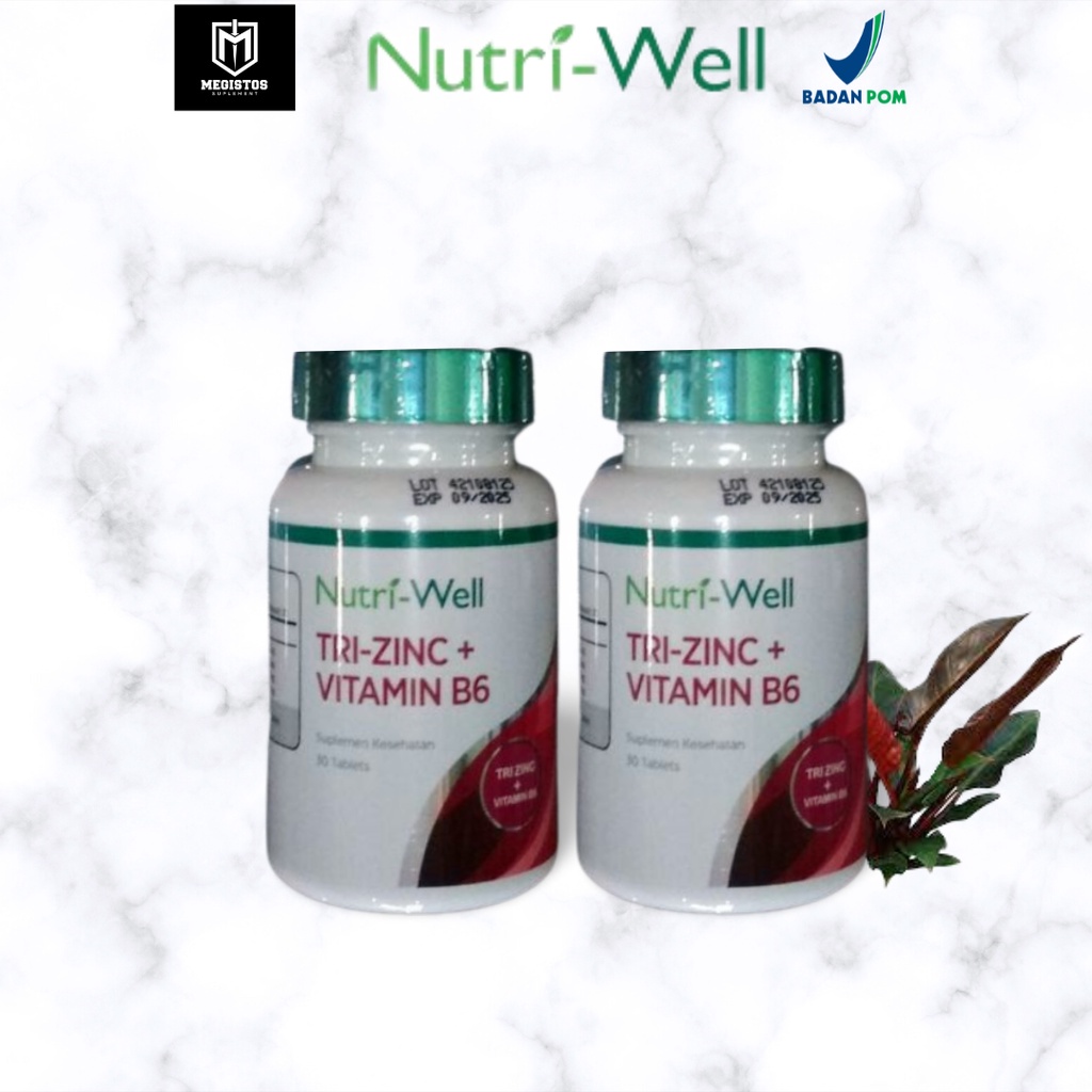 Jual NutriWell Tri-Zinc + Vitamin B6 30 Tablets | Shopee Indonesia