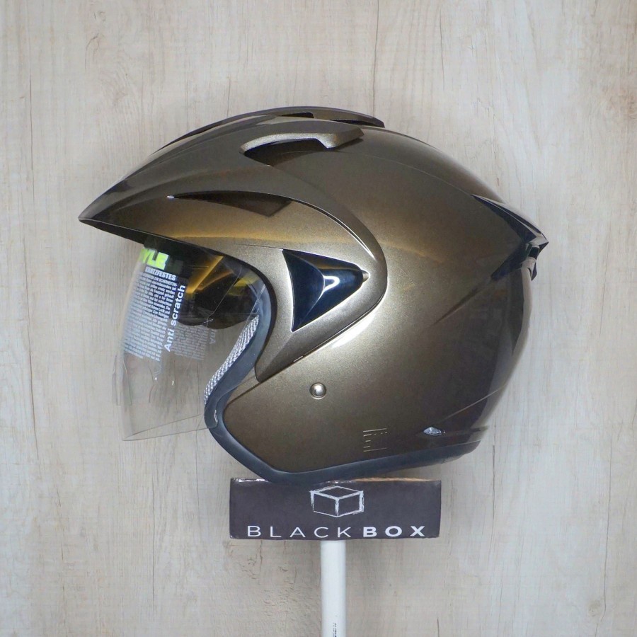 Jual Helm HIU Arrow Dark Granito/Helm half face | Shopee Indonesia