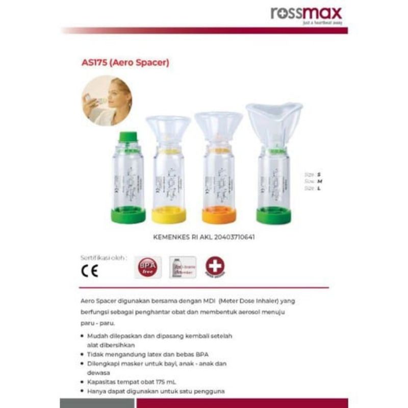 Jual Rosmax aerospacer as 175 aerochamber valved holding | Shopee Indonesia