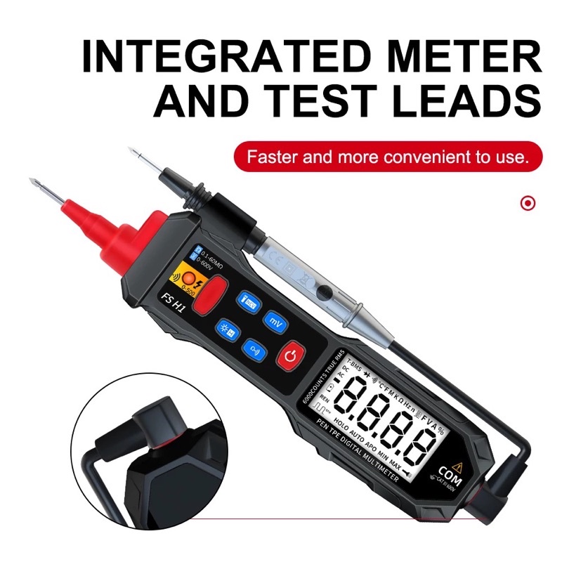 Jual FSH1 Multimeter Pen Style Portable Mini Pocket Size Smart Digital ...