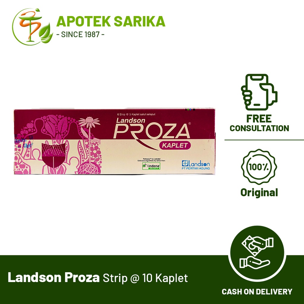 Jual Landson Proza Strip Isi 5 Tablet / Multivitamin Menjaga Daya Tahan ...