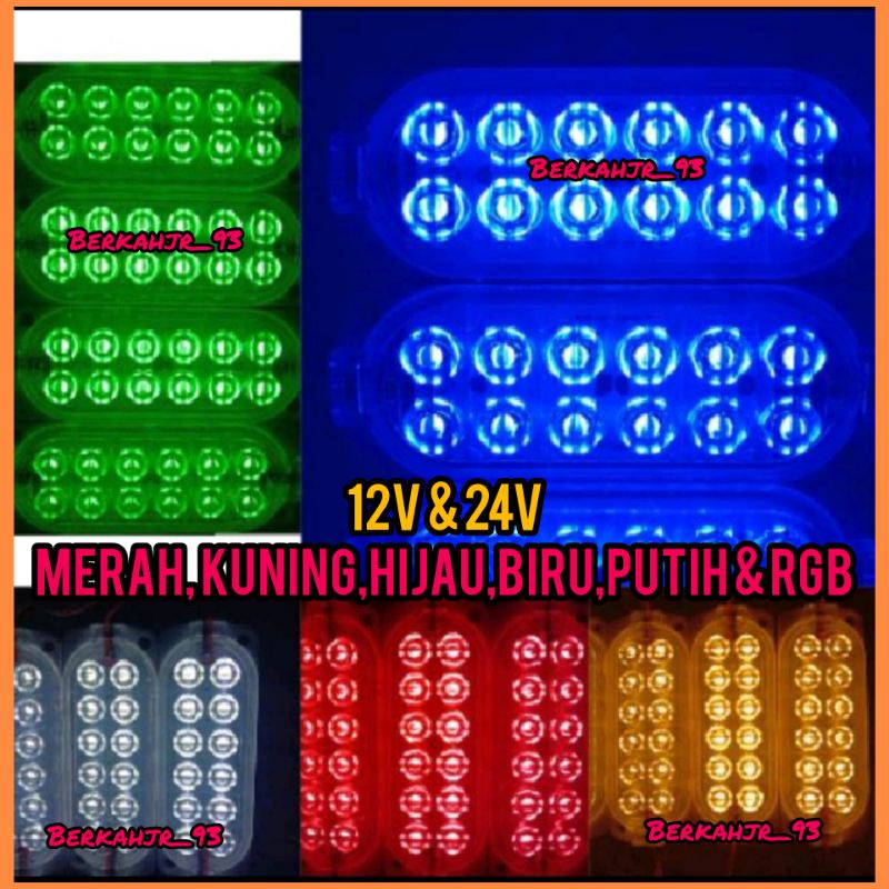 Jual Lampu LED Modul 12 Mata / Lampu Kolong Bak Truck, Bus & Pickup 12 ...