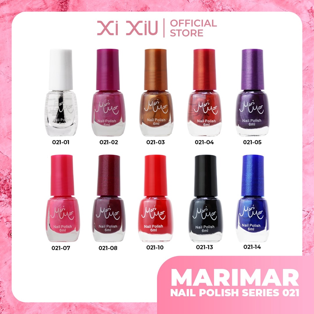 Jual MARIMAR NAIL POLISH 12 COLORS SHADES KODE : 021 | Shopee Indonesia