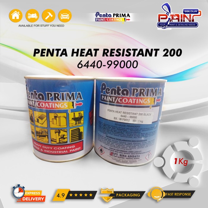 Jual PENTA HEAT RESISTANT 200 PENTA PRIMA BLACK - CAT TAHAN PANAS 200°C ...