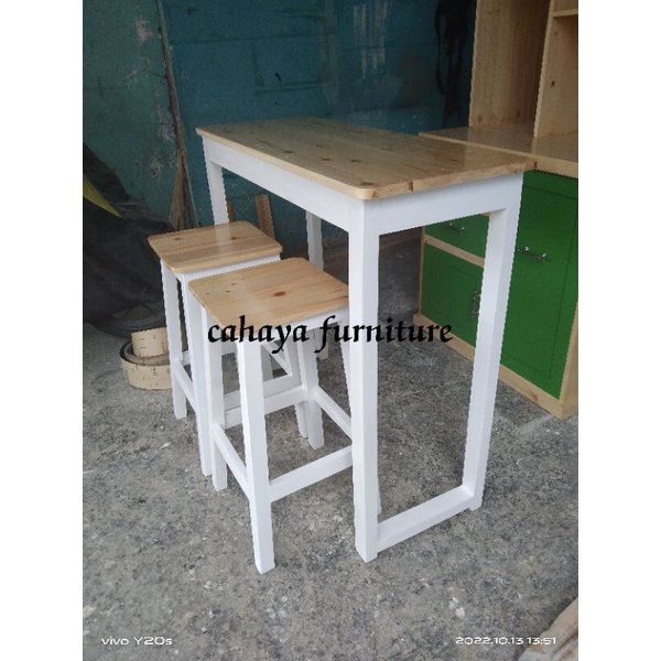 Jual JTR Set Meja cafe Meja dingding full kayu jati belanda | Shopee Indonesia