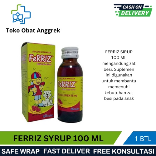 Jual FERRIZ SYRUP 100 ML/VITAMIN ZAT BESI UNTUK ANAK | Shopee Indonesia