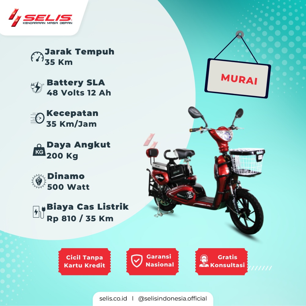 Jual Sepeda Listrik SELIS MURAI | Shopee Indonesia