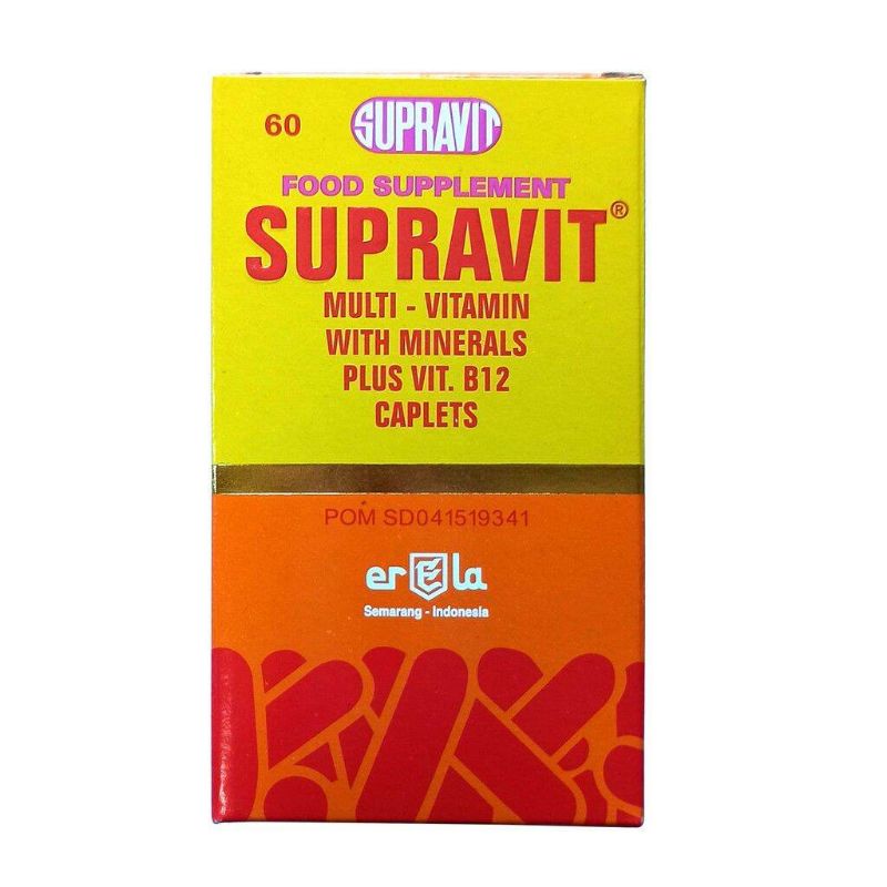 Jual SUPRAVIT MULTIVITAMIN BOTOL 60 KAPLET | Shopee Indonesia
