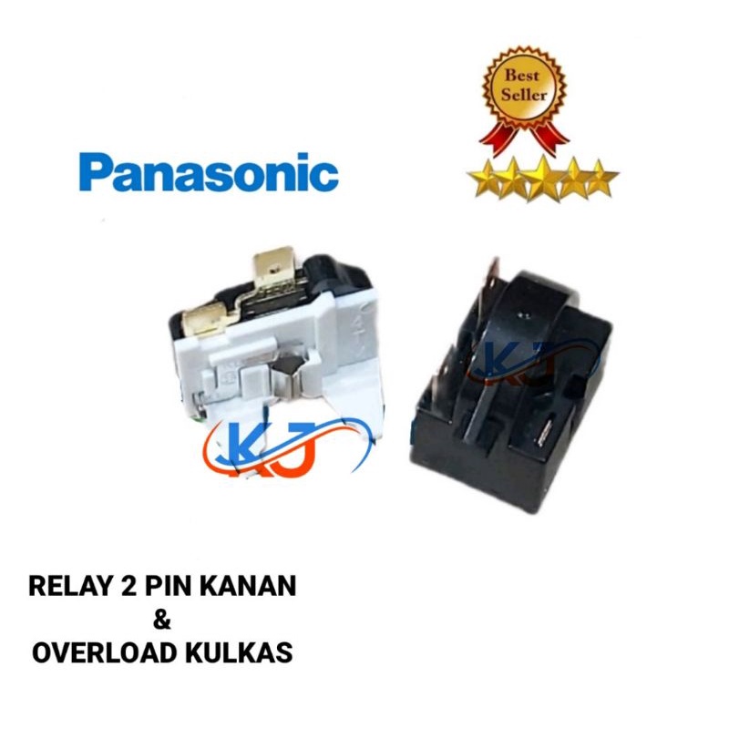 Jual Relay 2 Pin Kanan + Ptc Overload Kulkas Panasonic 1 Pintu / 2 ...