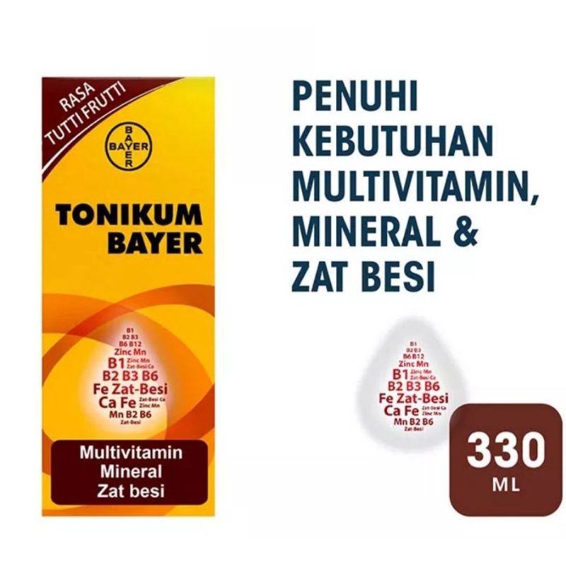 Jual Tonikum Bayer Multivitamin, Mineral dan Zat Besi 330ml | Shopee Indonesia