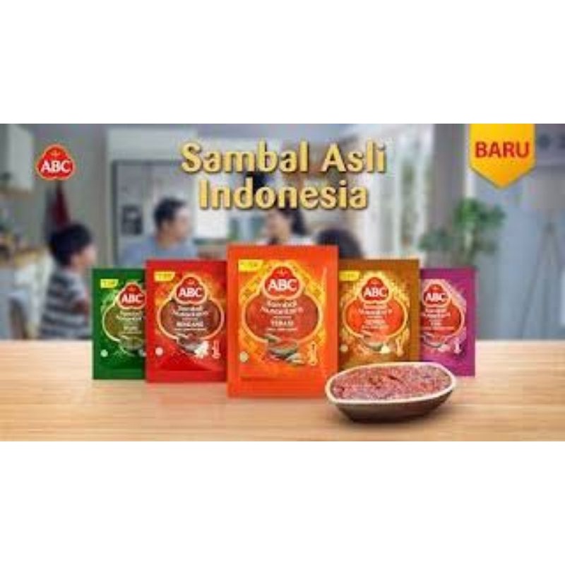 Jual aneka sambal ABC terdiri terasi,teri,rendang, hijau,dan rendang ...