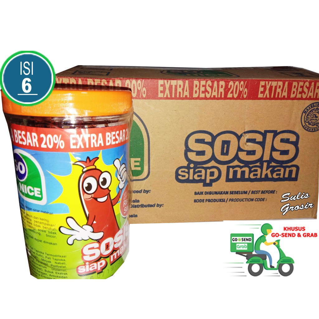 Jual DUS SOSIS SO NICE ISI 6 TOPLES SIAP MAKAN RASA AYAM SAPI IKAN OTAK ...