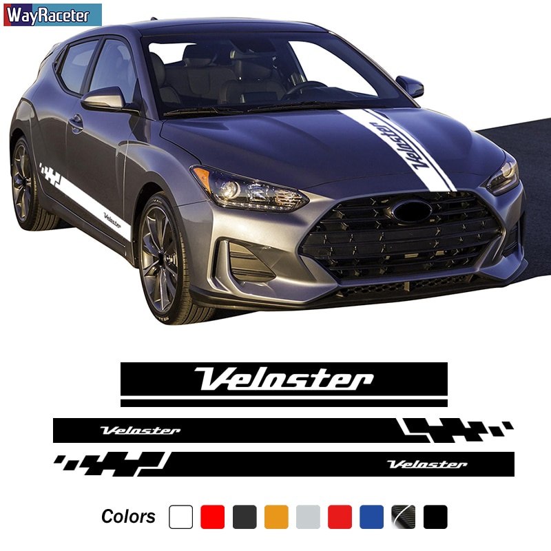 Jual Racing Sport Rally Car Hood Decal Bonnet Body Kit Side Stripes ...