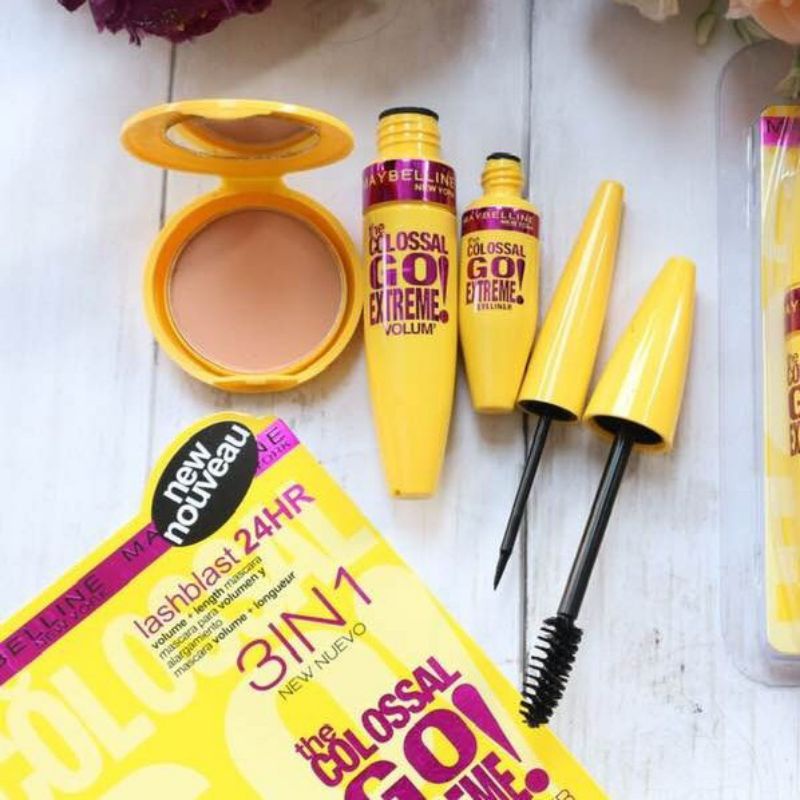 Jual Maybelline Collosal 3in1 kuning | Shopee Indonesia