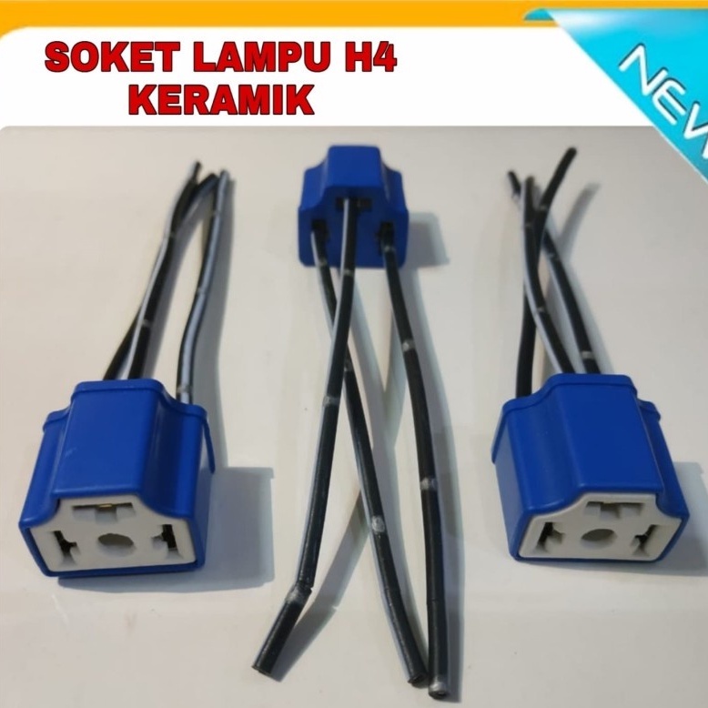 Jual Socket Lampu H4 Keramik/Soket Lampu H4/Soket Lampu Sealbeam/Socket ...