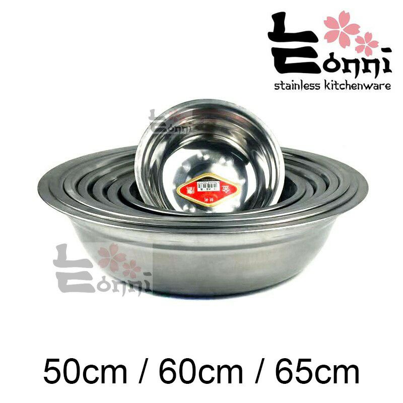 Jual 50 / 60 / 65 / 70cm Baskom stainless besar murah tebal impor cuci ...