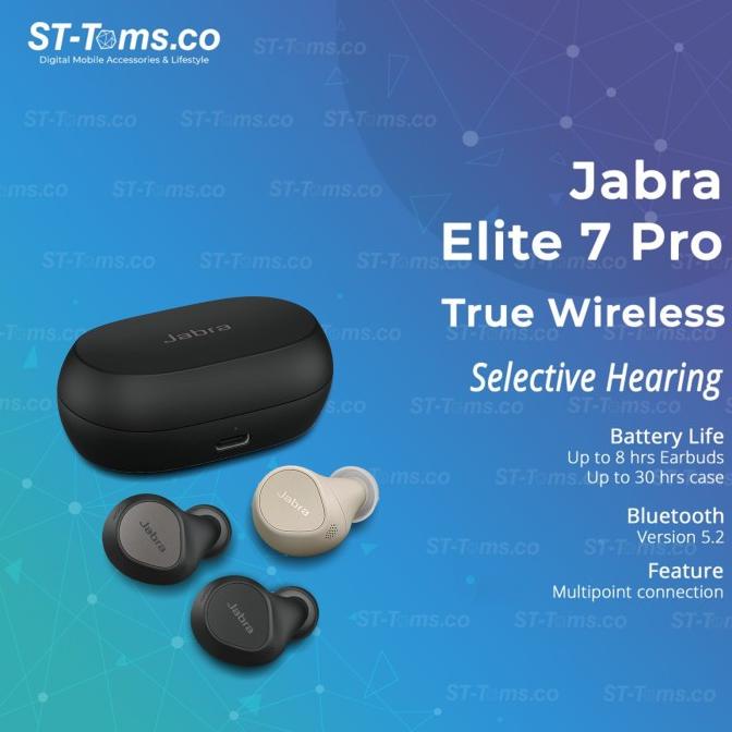 Jual Jabra Elite 7 Pro True Wireless Earbuds ANC Bluetooth Headset Earphone | Shopee Indonesia