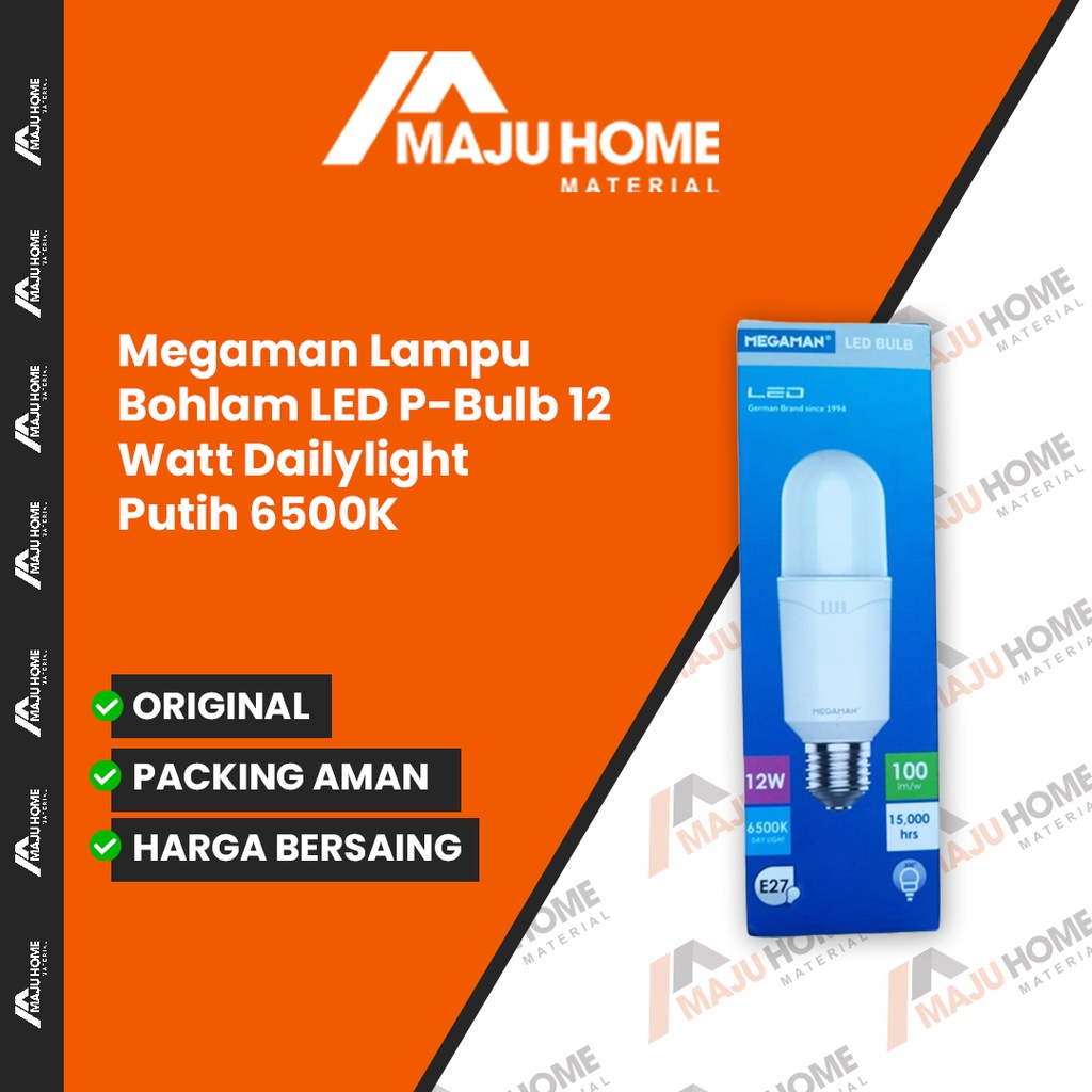 Jual Megaman Lampu Bohlam LED P-Bulb 12 Watt Dailylight Putih 6500K | Shopee Indonesia