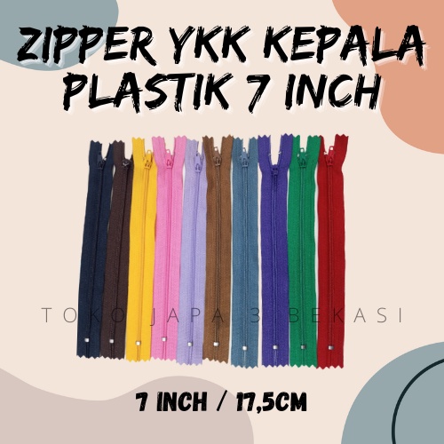 Jual RESLETING ROK YKK/SIPER ROK YKK 7 INS/YKK 17.5CM KEPALA PLASTIK/ykk original | Shopee Indonesia