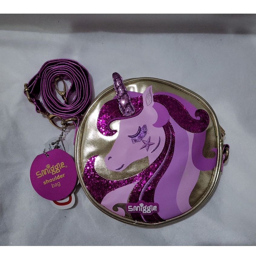 Jual Smiggle Shoulder Bag Disc Unicorn Gold - Original | Shopee Indonesia