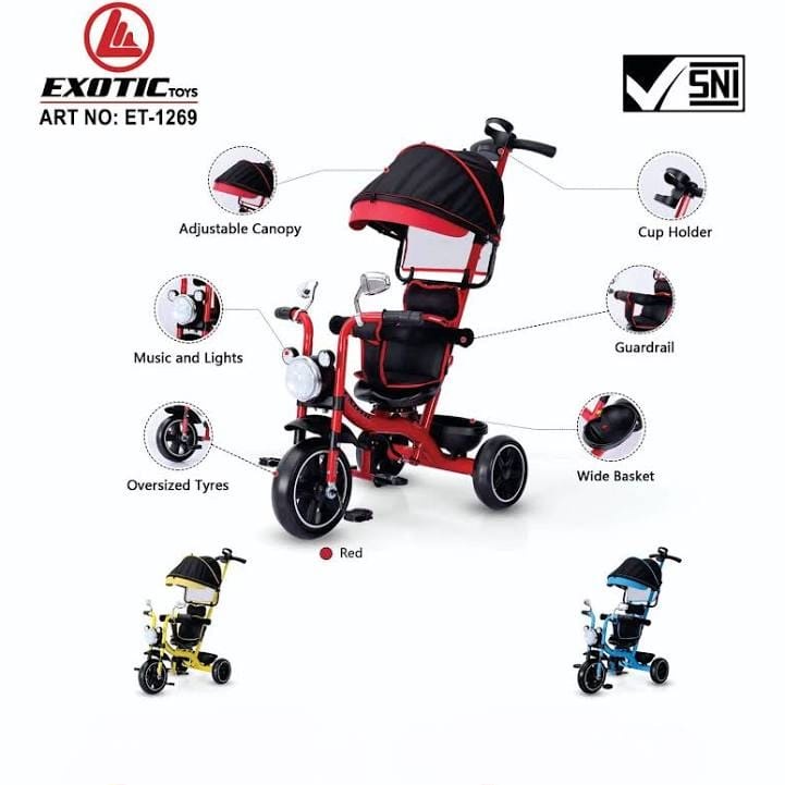 Jual Sepeda Anak Roda 3 Exotic 1268 | Shopee Indonesia