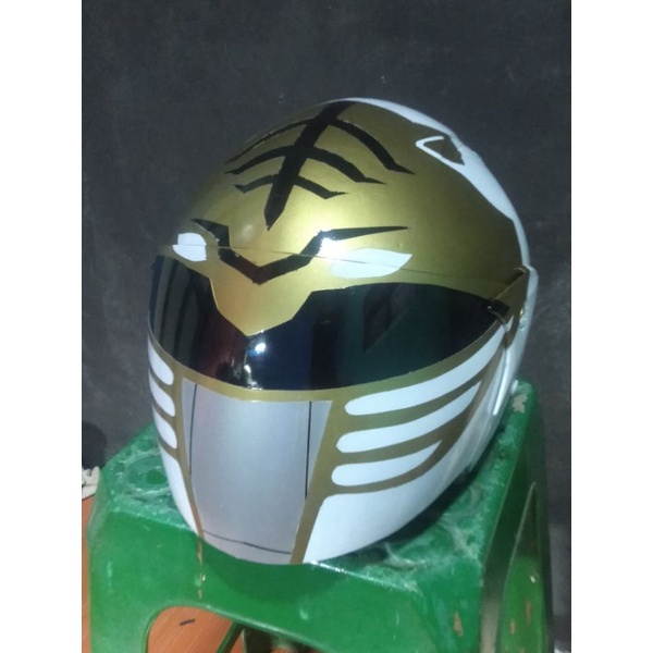 Jual Helm motor anak SNI ,,power ranger white costume | Shopee Indonesia