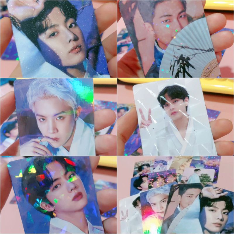 Jual Custom Photocard 1 & 2 Sisi BTS Kpop Cetak Foto Pc Glossy Holo Glitter Photo Print Hologram ...