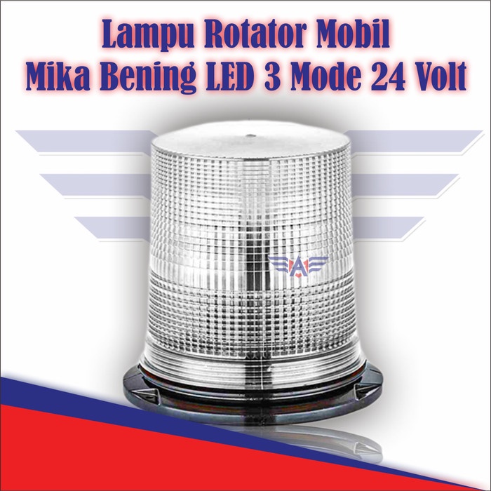 Jual Lampu Rotator Mobil Lampu Rotary Mika Bening LED 3 Mode 24 Volt ...