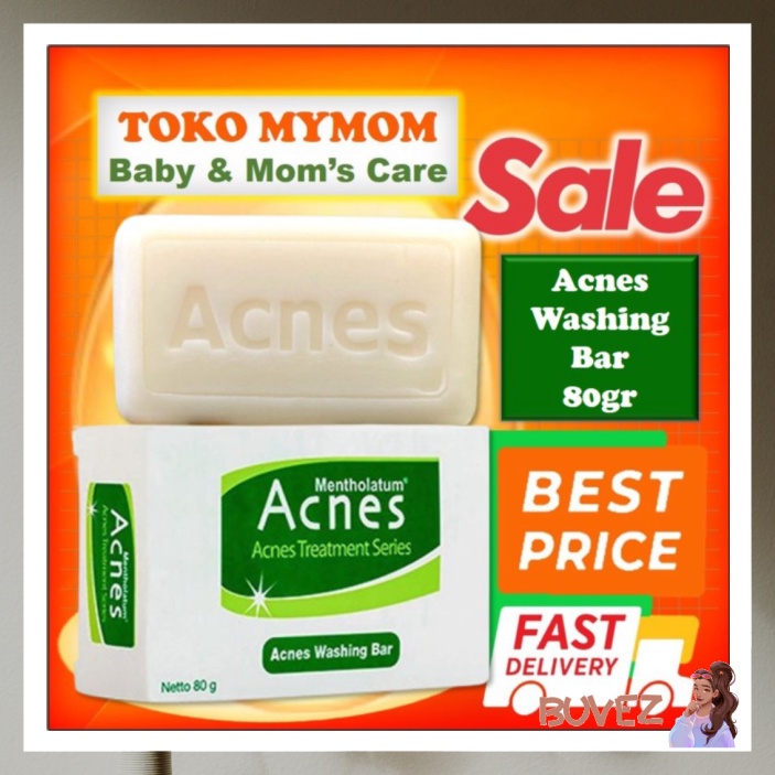 Jual [BPOM] ACNES WASHING BAR 80 GR / ACNES SABUN BATANG / MY MOM ...