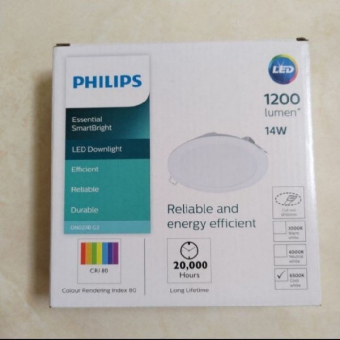 Jual Lampu Downlight led panel PHILIPS 14 WATT 14W 15 watt 15W dn020b ...